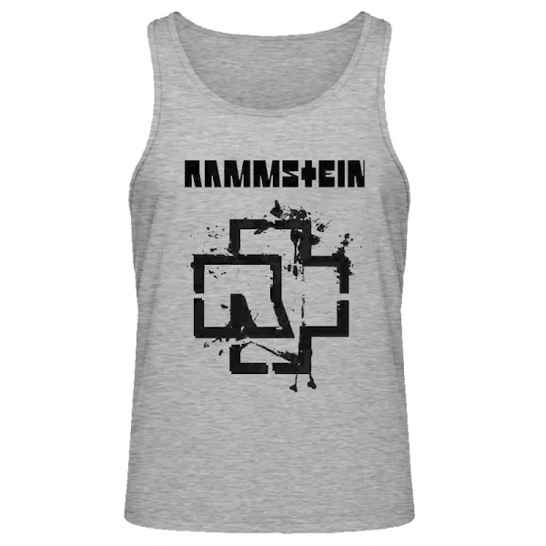 Men's Rammstein Print Sleeveless Tank Top - Cotosen.com