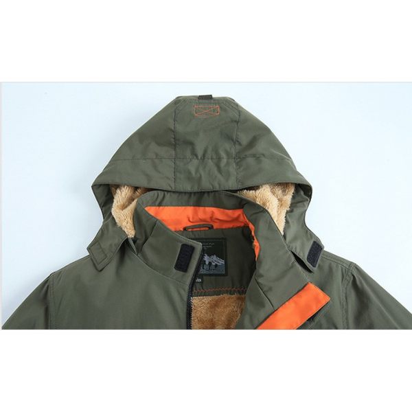Men's Mid-length Waterproof And Oil-proof Outdoor Hooded Jacket