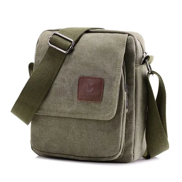 Men's Canvas Bag Casual Bag Fashion Shoulder Bag Simple Light Messenger ...