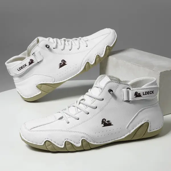 High Suede Boots Microfiber Leather Beck Shoes for Men Waterproof ...