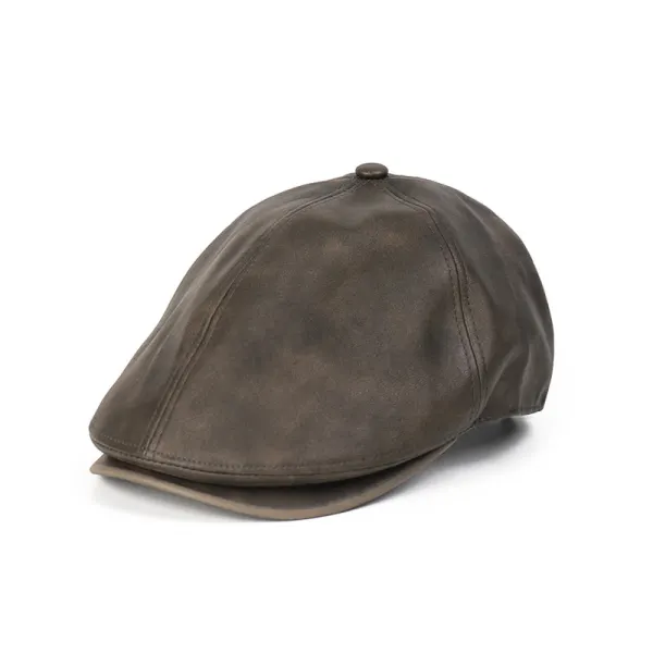 Retro PU Leather British Style Forward Hat - Cotosen.com